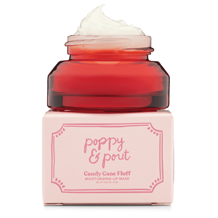 Limited Edition, Lip Mask, Holiday, Candy Cane Fluff – Poppy & Pout