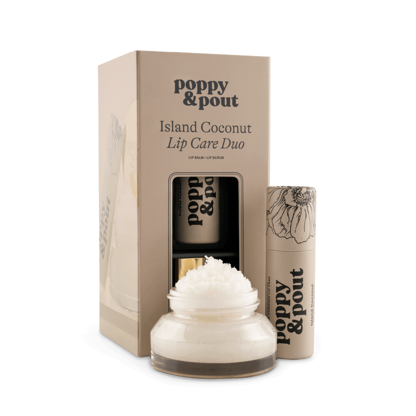 Island Coconut Lip Care Duo | Poppy & Pout Natural Lip Care