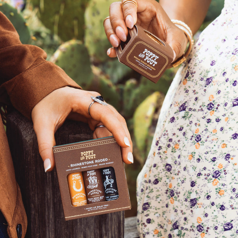 Lip Balm, Rhinestone Rodeo, Lucky Licorice – Poppy & Pout