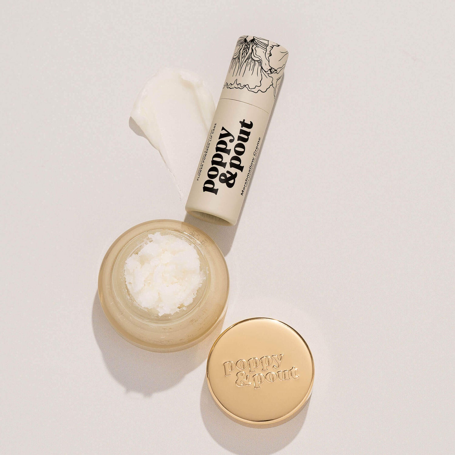 Marshmallow Creme Lip Scrub and Balm Set | Poppy & Pout