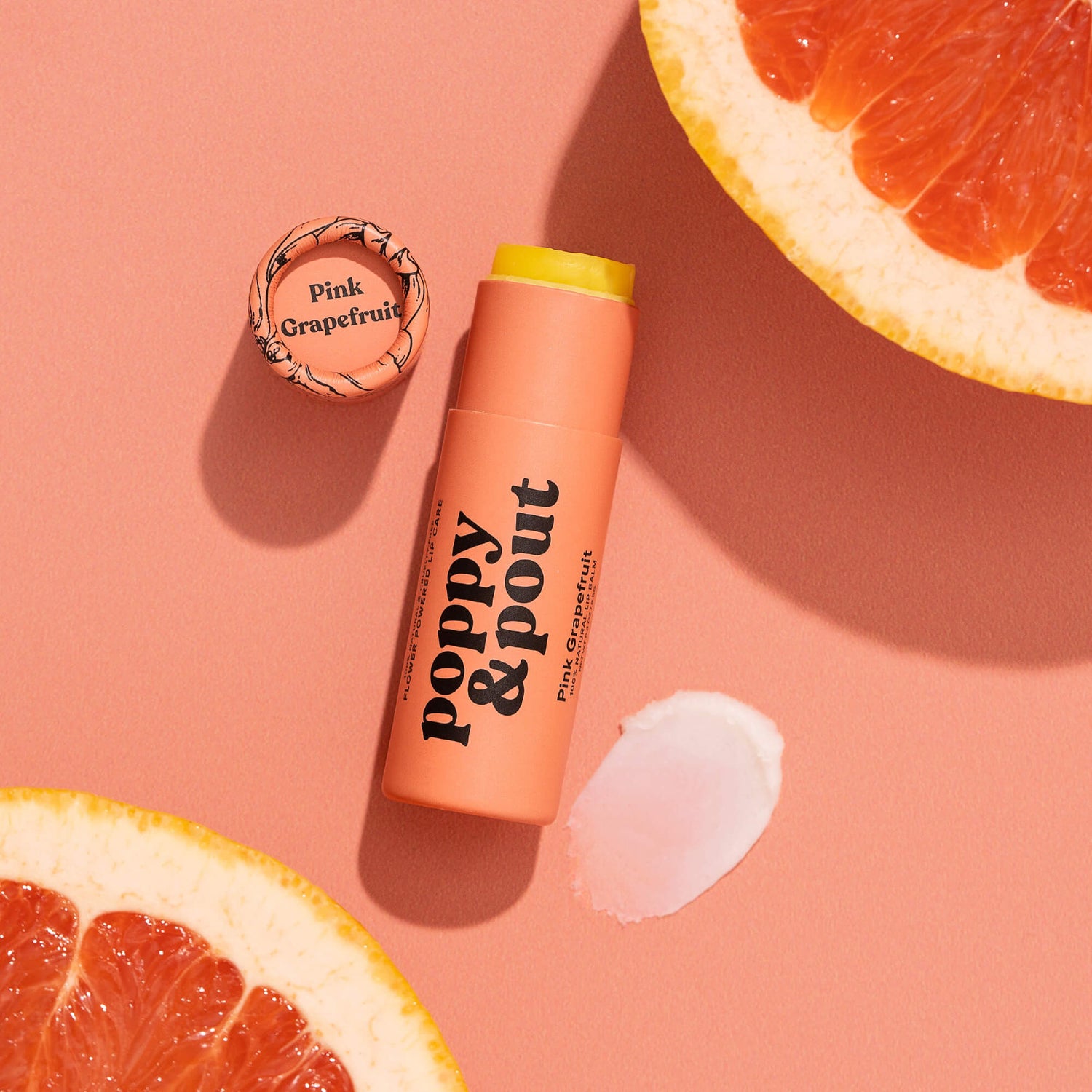 Pink Grapefruit Lip Balm – Fresh & Tart | Poppy & Pout